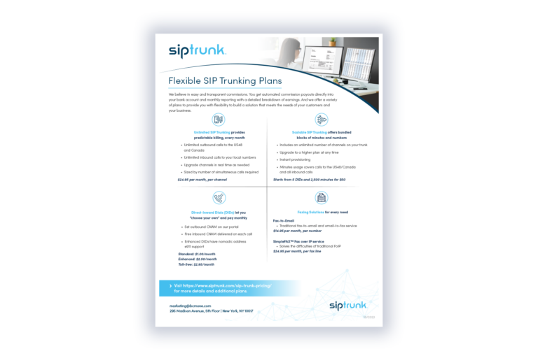 SIP Trunking Reseller Data Sheets | Cloud SIP Trunk Company